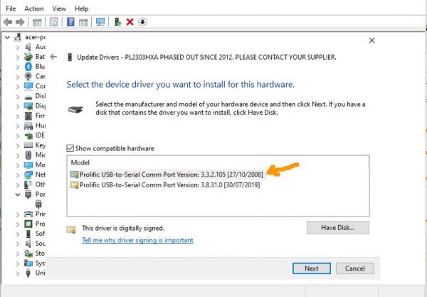PL2303 USB-TTL Cable Driver Installation – Deeptronic