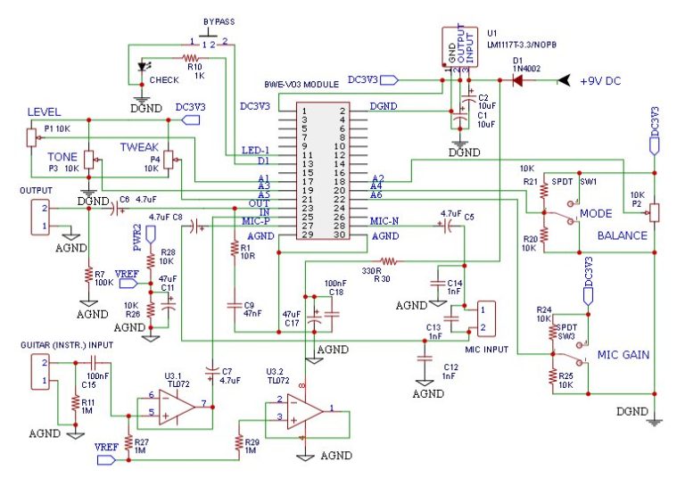 DIY Guitar Vocoder Pedal Using BWE-VO3 Module and GBPM-2 PCB – Deeptronic